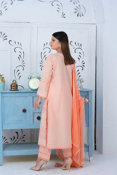 Angarkha Style lawn suit with embroidered dupatta - SURKHAAB – Karigari